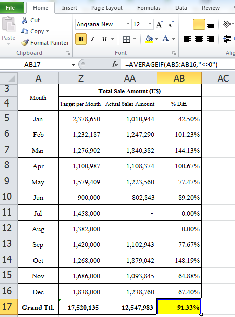 Compare Percentage Result Between Excel Formula Average And Averageif Exclude 0” Advanced